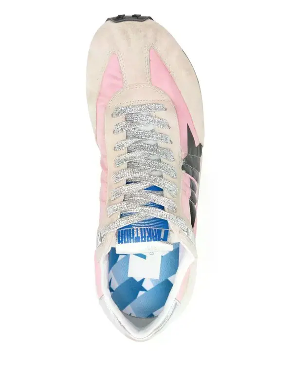 GOLDEN GOOSE Marathon Sneakers With Printed Star - Pink