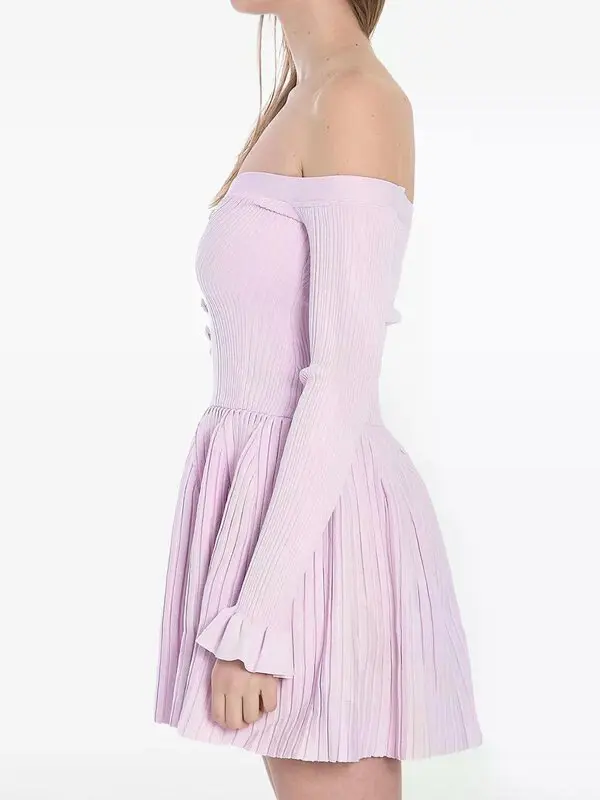 SELF-PORTRAIT Ribbed Mini Dress