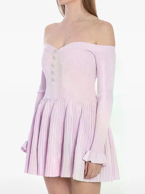 SELF-PORTRAIT Ribbed Mini Dress
