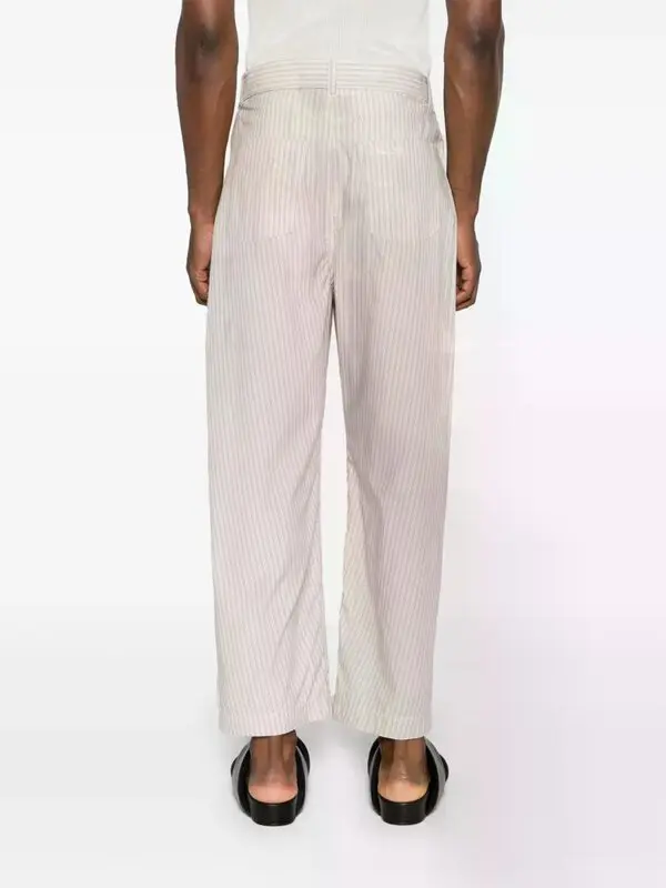 Nanushka Ferre Pinstriped Belted Trousers
