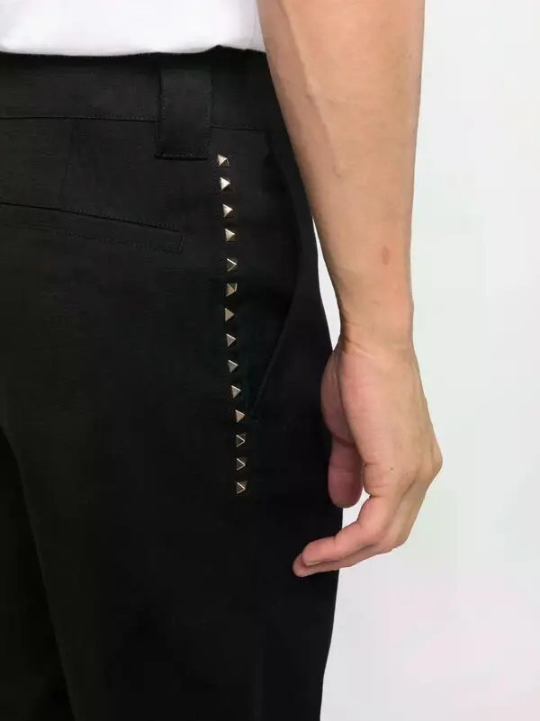 Valentino Garavani Rockstud Embellished Tailored Trousers