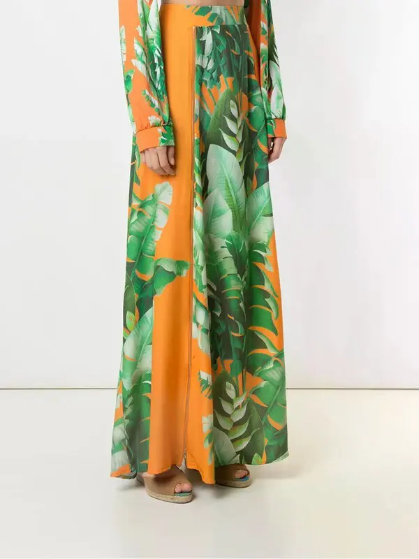 AMIR SLAMA Printed Maxi Skirt