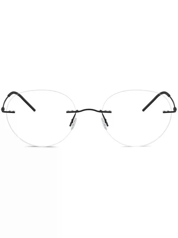 Giorgio Armani Round Frame Glasses - Black
