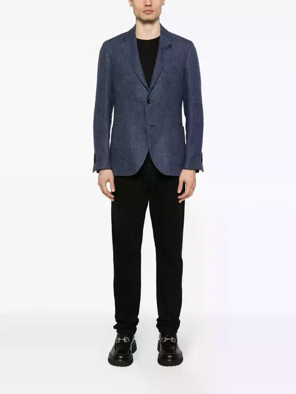 LARDINI Single-breasted Blazer - Blue