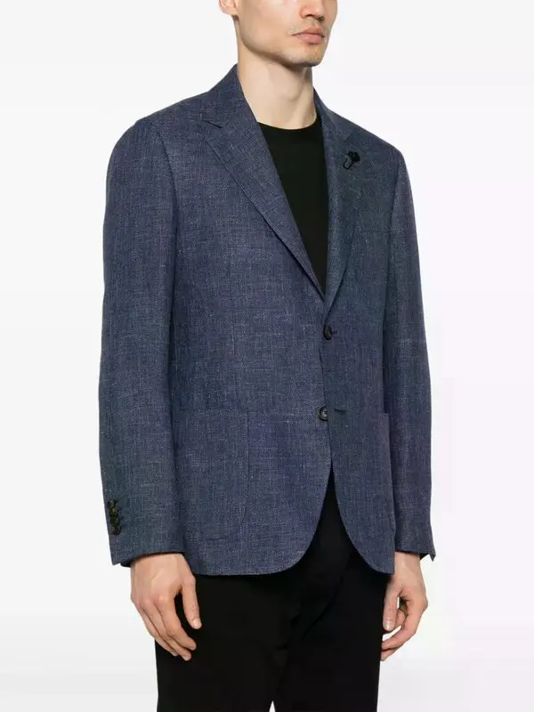 LARDINI Single-breasted Blazer - Blue