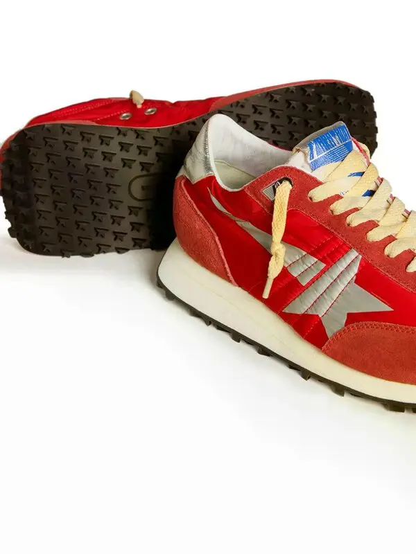 GOLDEN GOOSE Marathon Panelled Sneakers - Red
