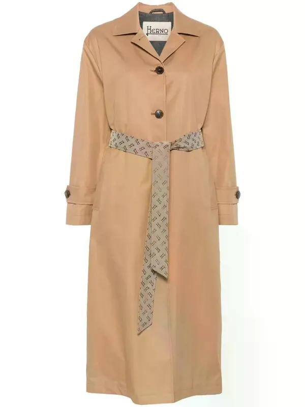 Herno Belted Gabardine Trench Coat