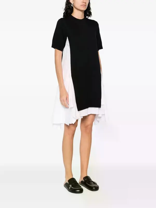 Sacai Poplin Dress - Black
