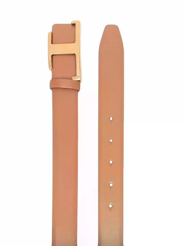 TOD'S Logo Buckle Leather Belt