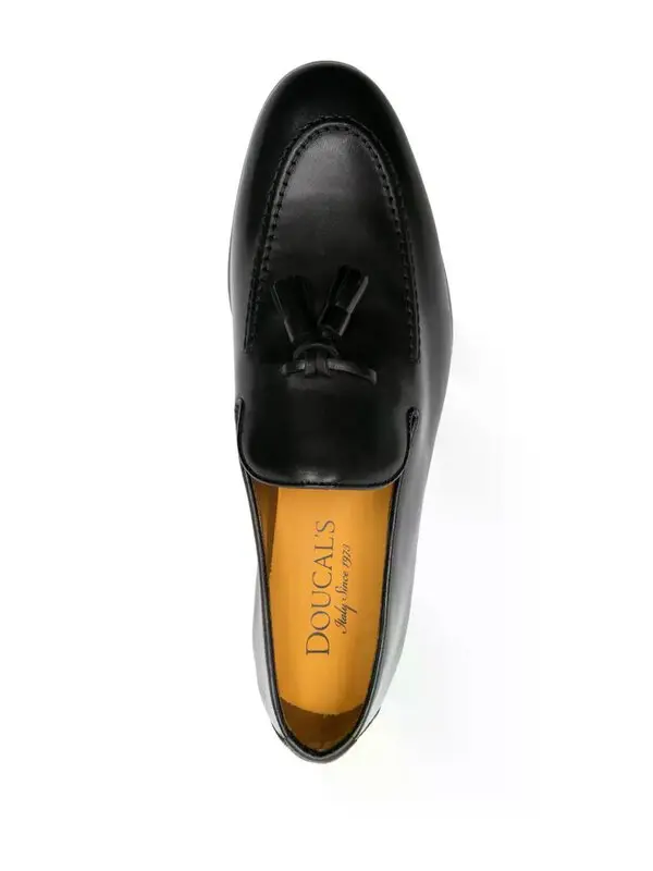 DOUCAL'S Tassel-detail Leather Loafers - Black