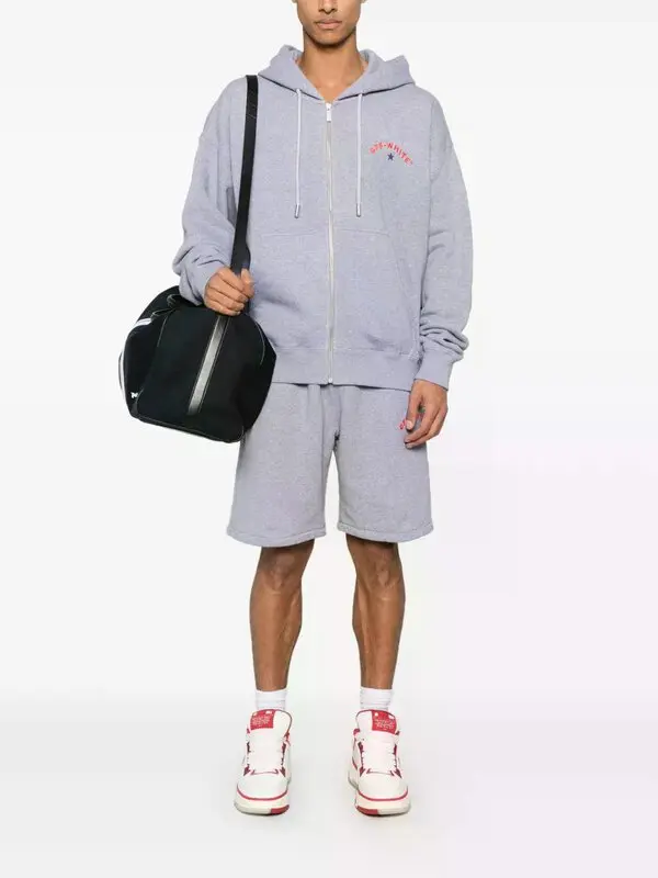 Off-White Logo-print Zip Up Hoodie