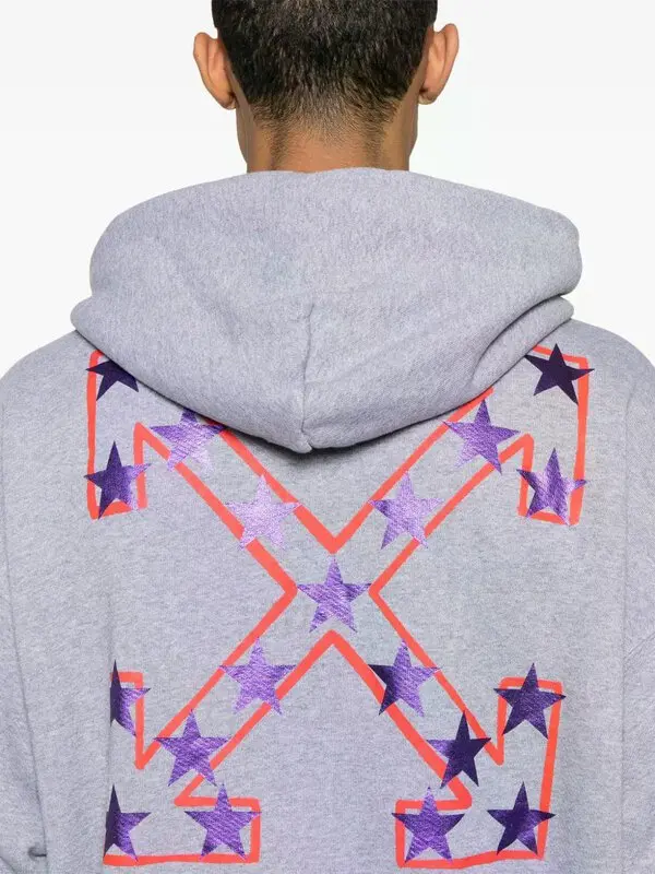 Off-White Logo-print Zip Up Hoodie
