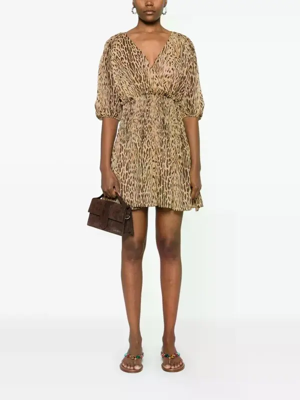 Liu Jo Leopard-print V-neck Mini Dress