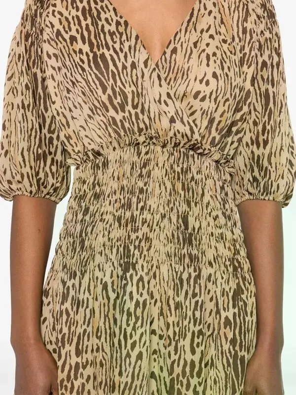 Liu Jo Leopard-print V-neck Mini Dress