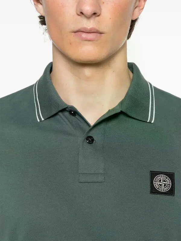 Stone Island Piqué-weave Polo Shirt