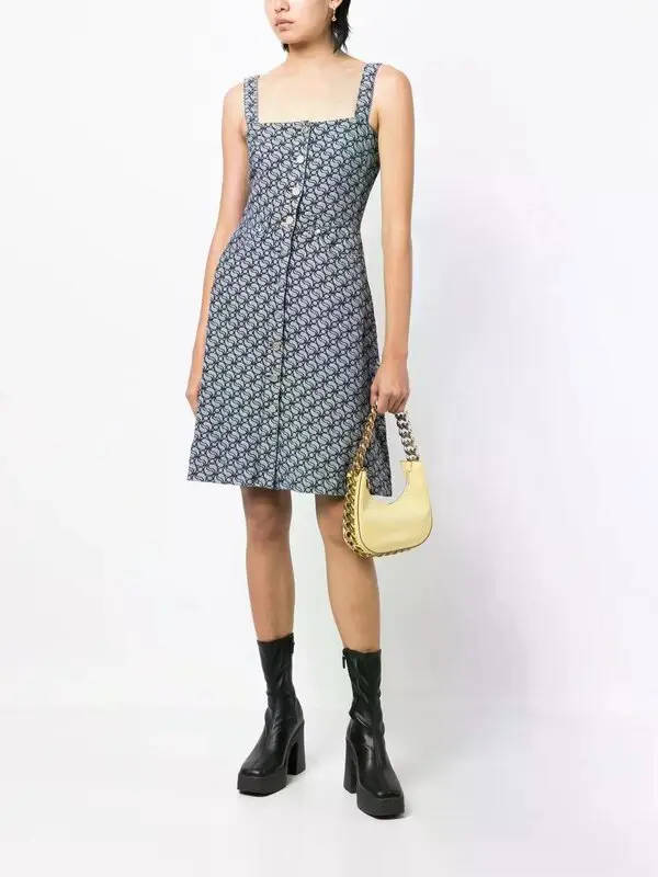 Stella McCartney Jacquard-logo Denim Dress