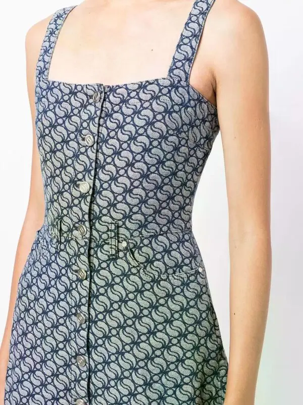 Stella McCartney Jacquard-logo Denim Dress