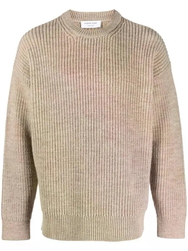 MARINE SERRE Ribbed-knit Wool Jumper