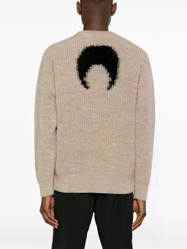 MARINE SERRE Ribbed-knit Wool Jumper