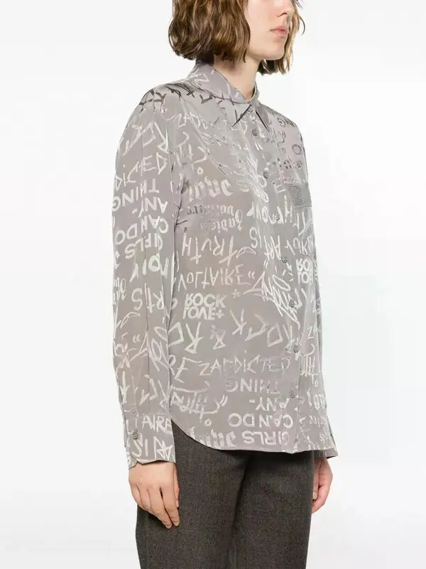 Zadig&Voltaire Slogan-print Silk Shirt