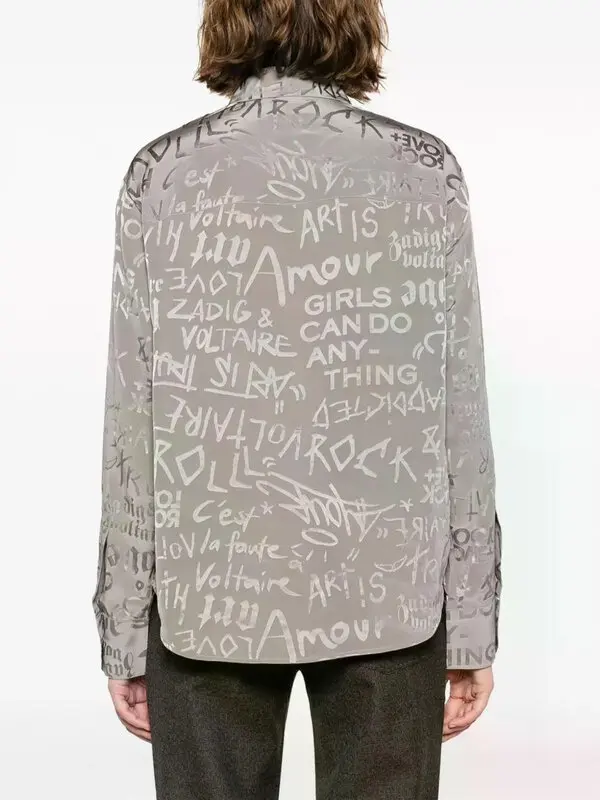 Zadig&Voltaire Slogan-print Silk Shirt