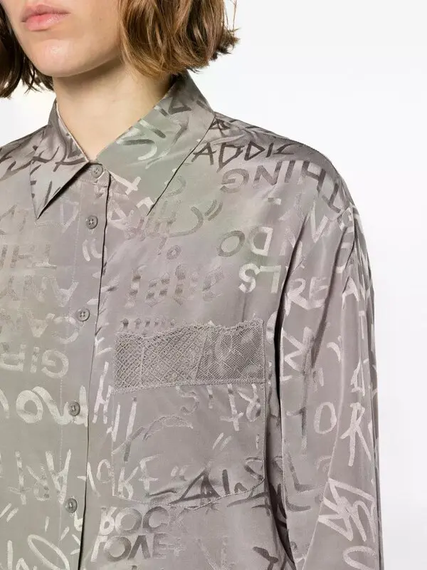 Zadig&Voltaire Slogan-print Silk Shirt