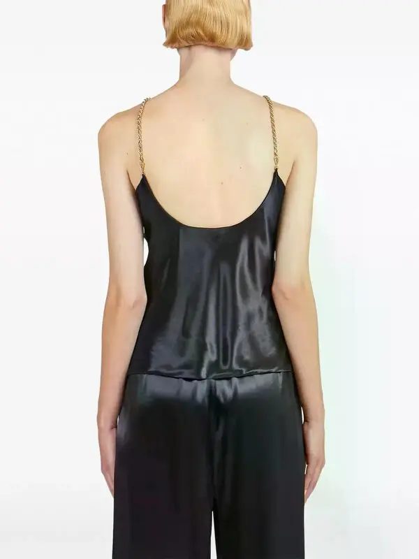 FERRAGAMO Twisted-strap Satin Top