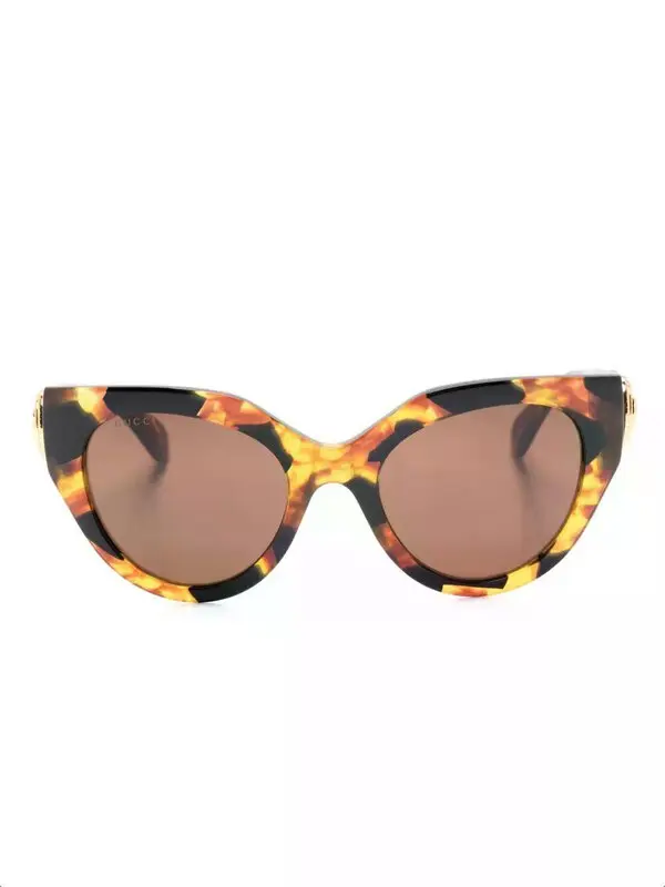 Gucci Logo-plaque Cat-eye Sunglasses
