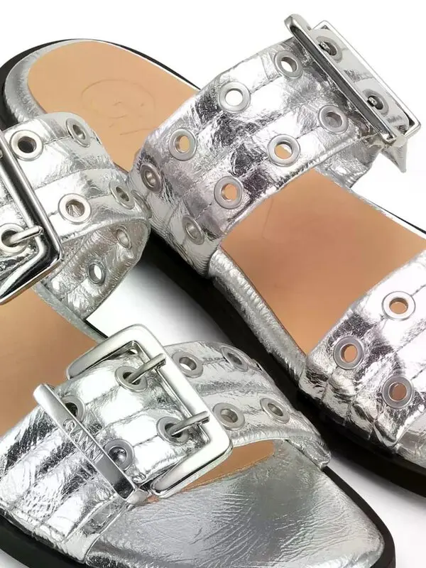 GANNI Strap Buckle Slides
