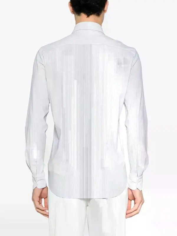 DELL'OGLIO Striped Spread-collar Shirt