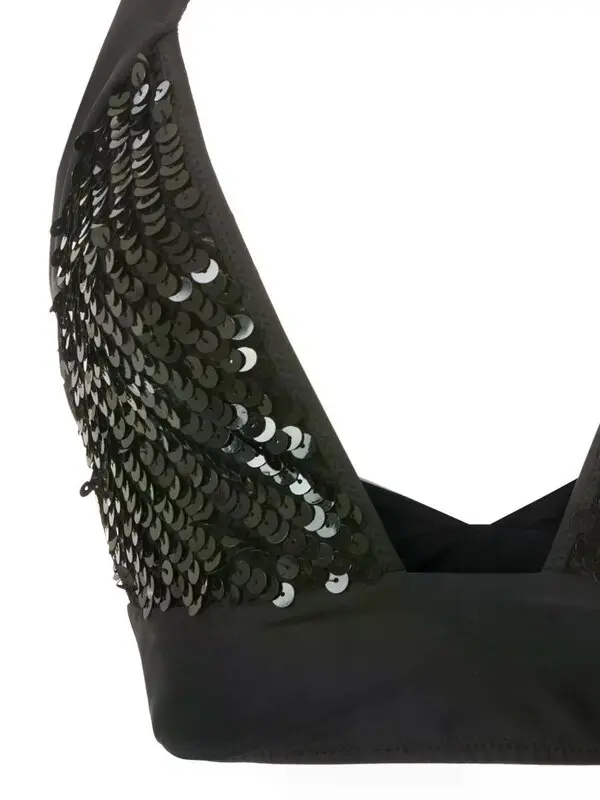 AMIR SLAMA Sequin Embellished Bikini Top