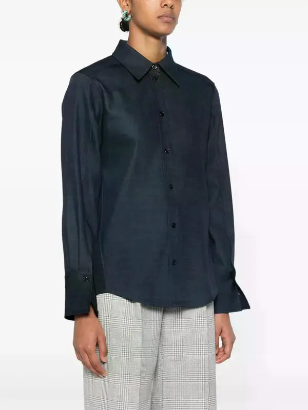 BOSS Chambray Shirt With Classic Collar And Button Fastening
