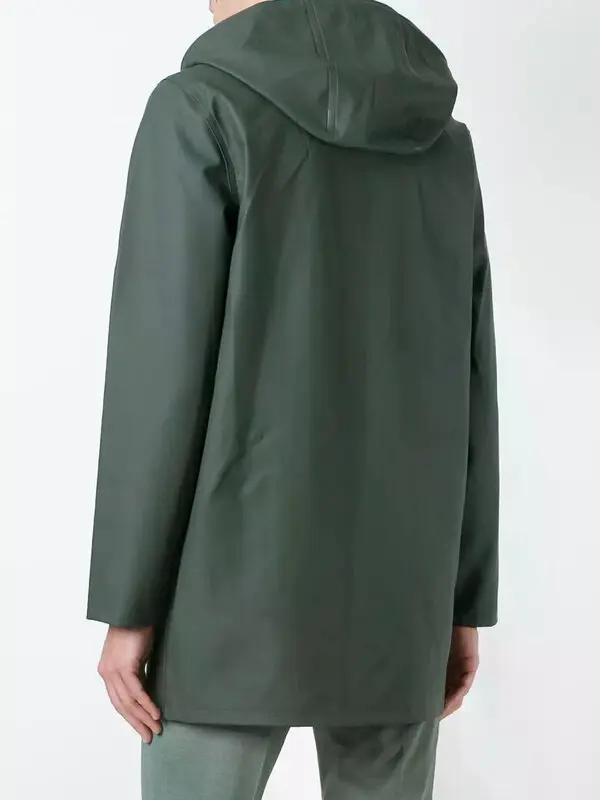 Stutterheim Drawstring Hood Raincoat - Green