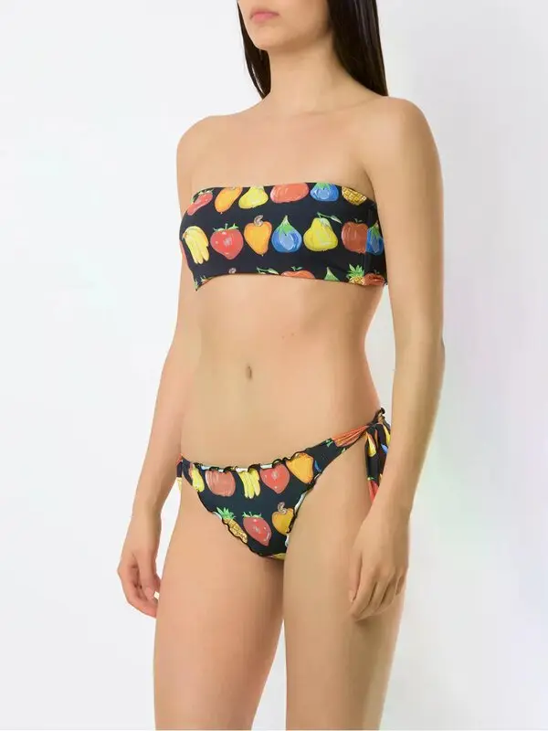 AMIR SLAMA Frufru Bandeau Bikini Set