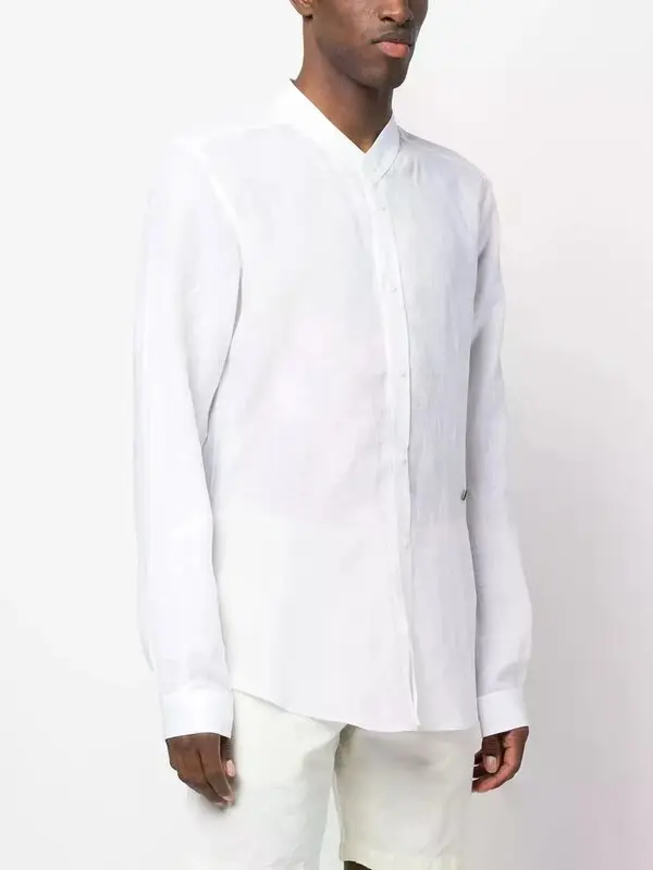 Dolce & Gabbana Logo-plaque Linen Shirt