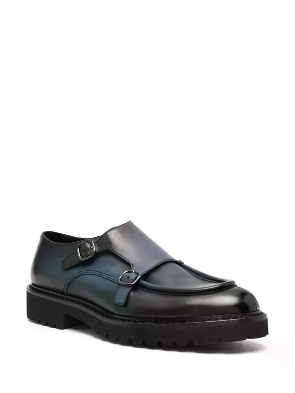 DOUCAL'S Double-buckle Monk Shoes