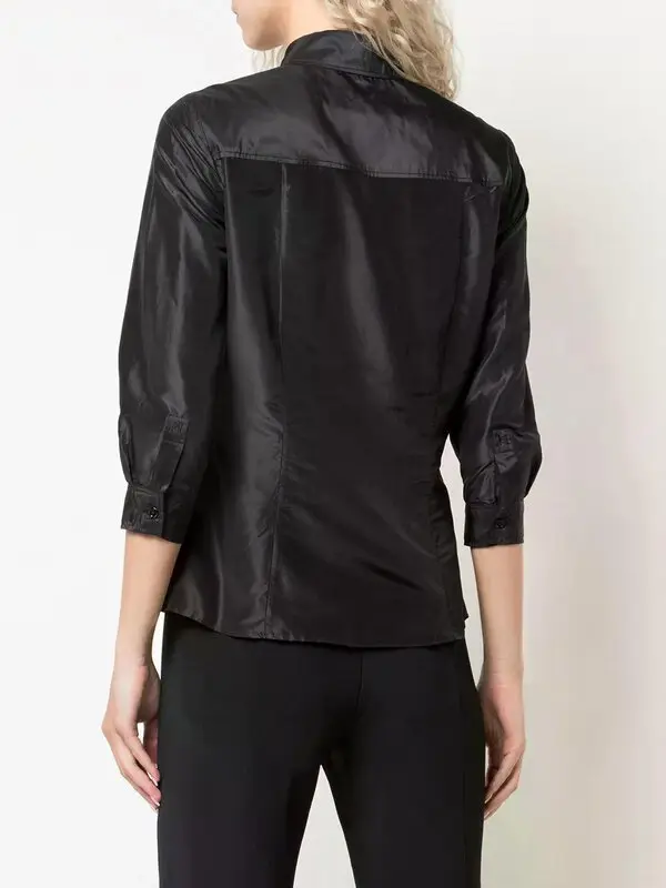 Carolina Herrera Three-quarter Length Silk Shirt - Black