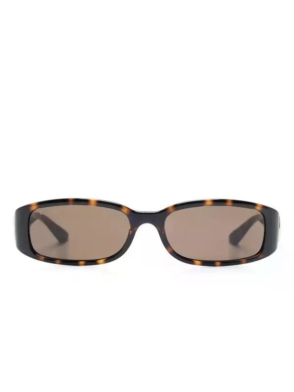 Gucci Rectangle-frame Sunglasses - Brown
