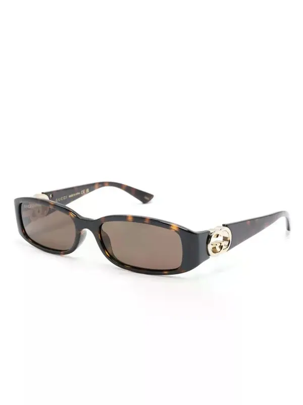 Gucci Rectangle Frame Sunglasses - Brown
