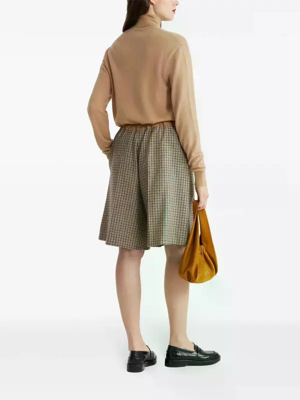 PATOU Houndstooth Longline Shorts