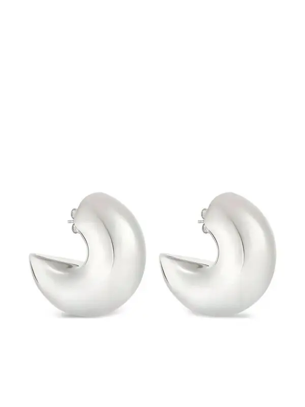COURREGES Infinity Hoop Earrings - Silver