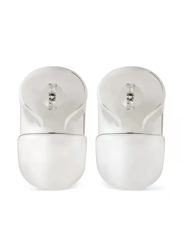 COURREGES Infinity Hoop Earrings - Silver