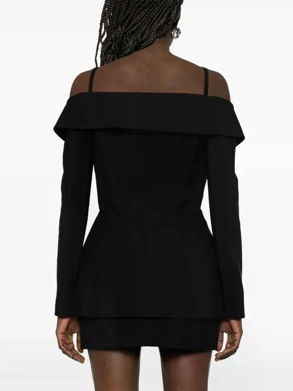 MUGLER Sculptural Off-shoulder Jacket