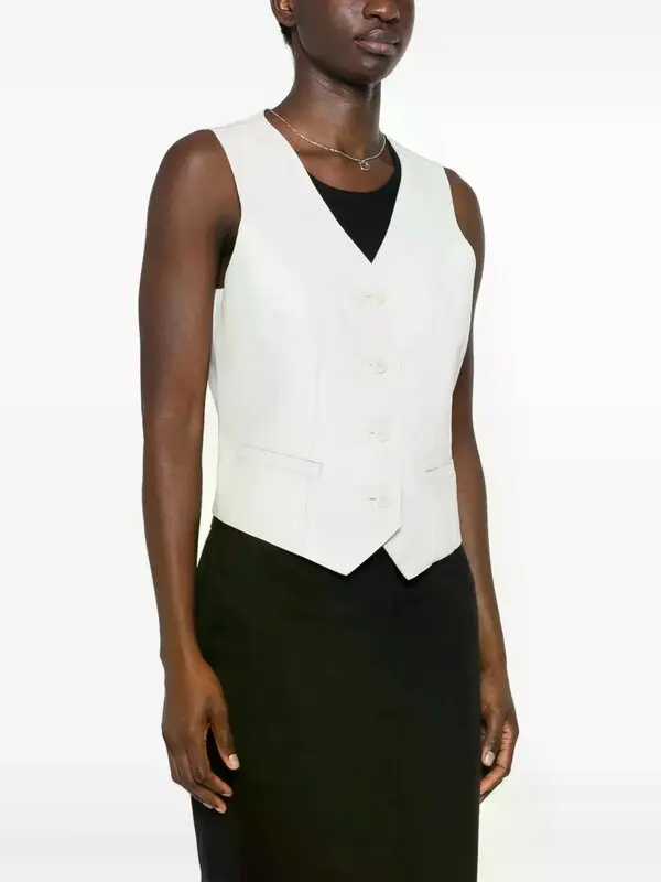 P.a.r.o.s.h Single-breasted Leather Waistcoat