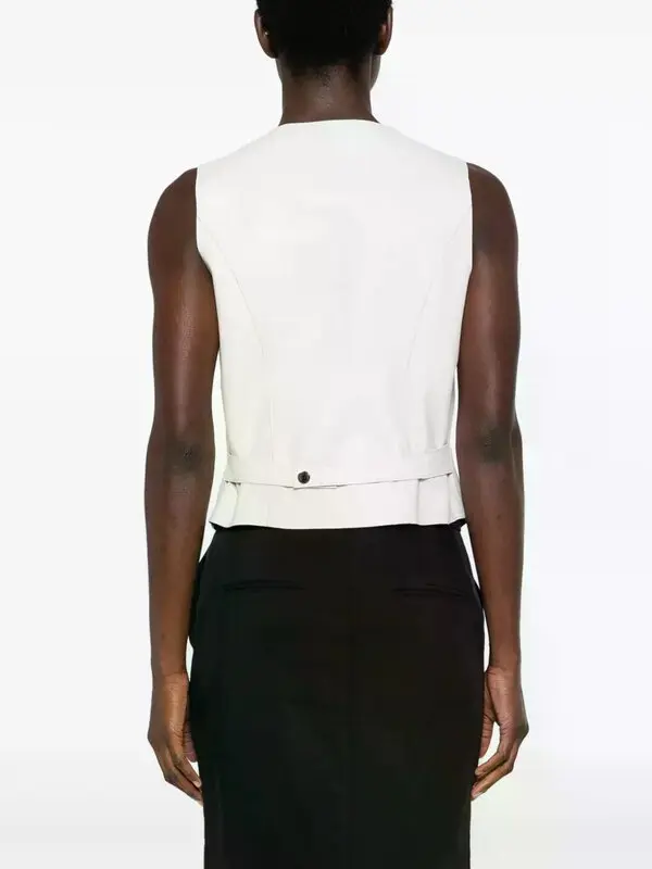 P.a.r.o.s.h Single-breasted Leather Waistcoat