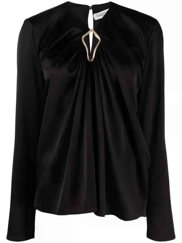 LANVIN Draped Long-sleeved Blouse