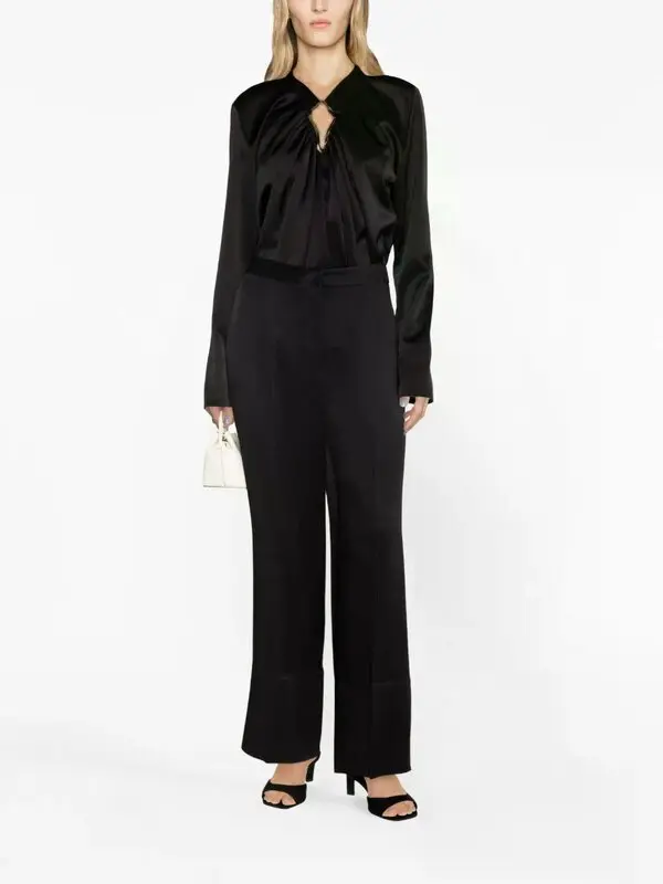 LANVIN Draped Long-sleeved Blouse