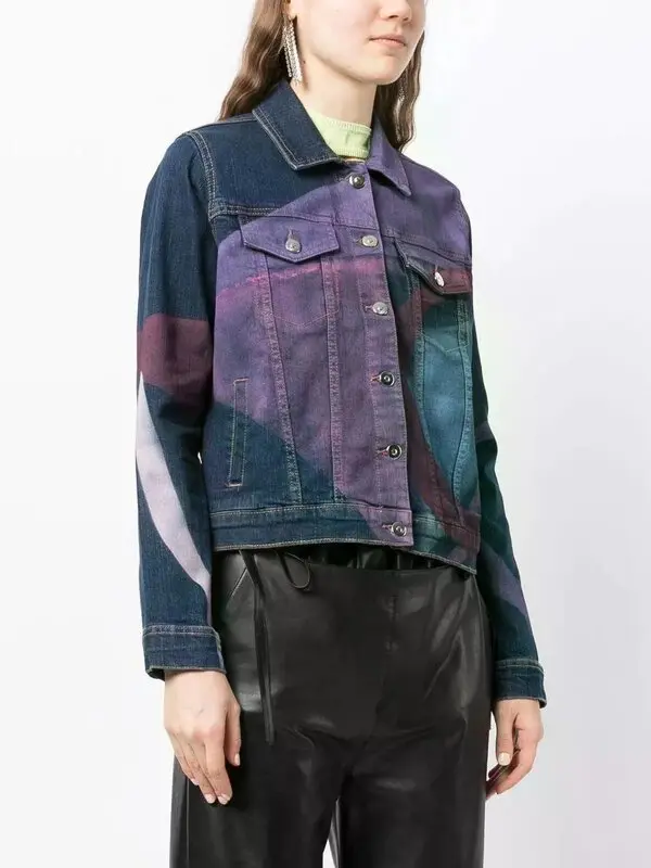 MADISON MAISON Graphic-print Denim Jacket