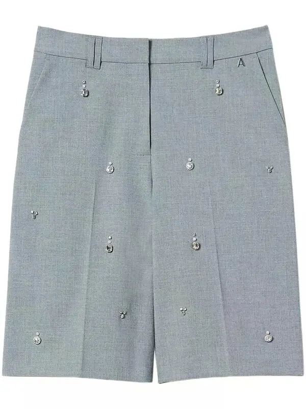 TWINSET Crystal-embellished Shorts - Grey