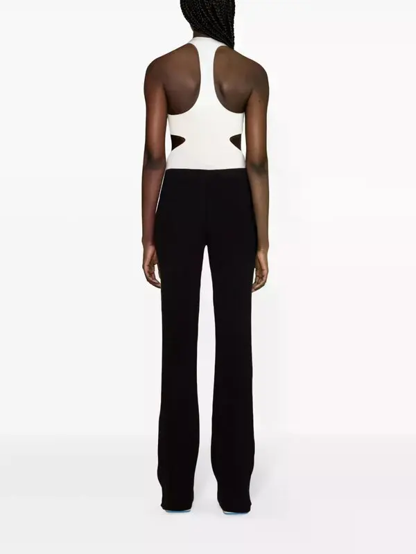 Off-White Side-stripe Ribbed Flared Trousers